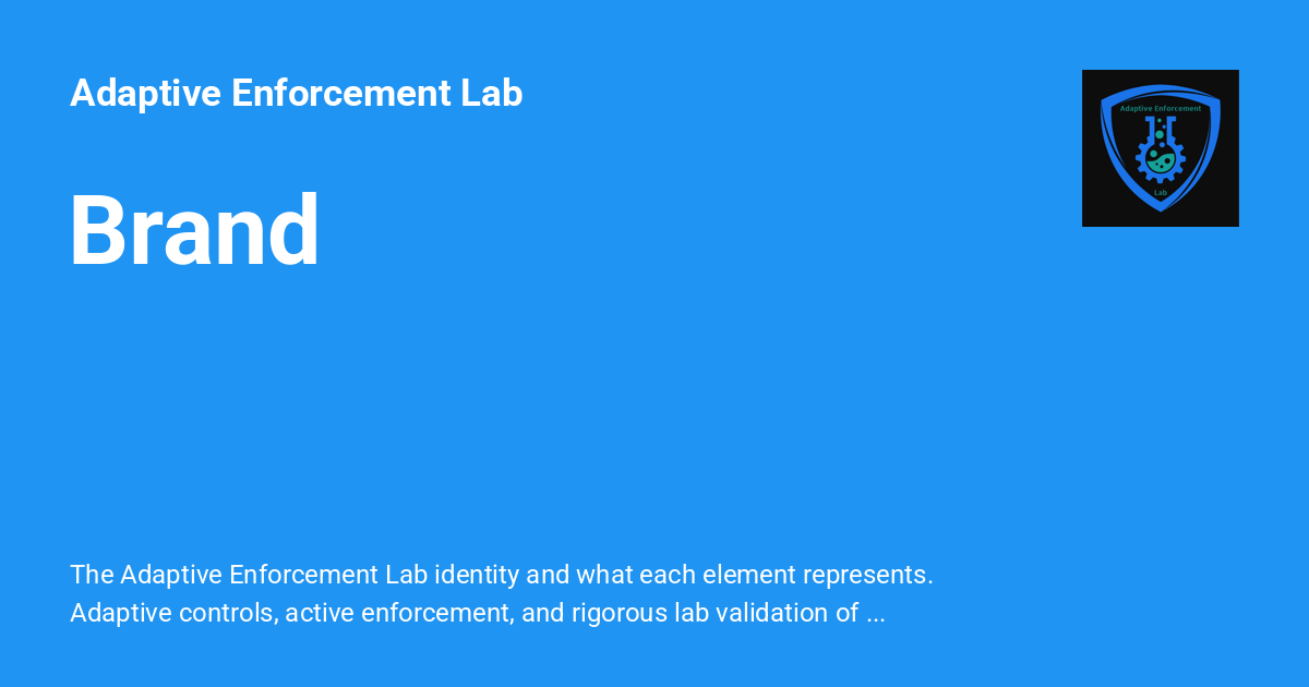 Brand - Adaptive Enforcement Lab